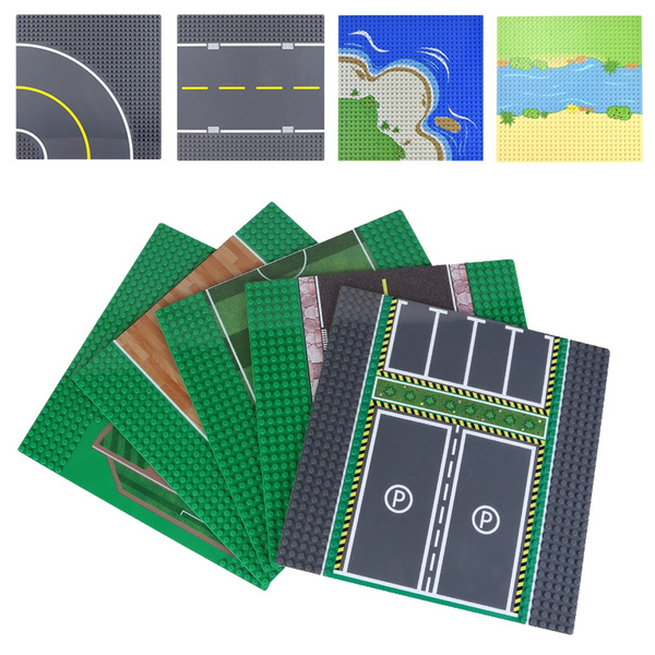 City Road Street Base Plate 25.5x25.5cm Compatible Block Straight ...