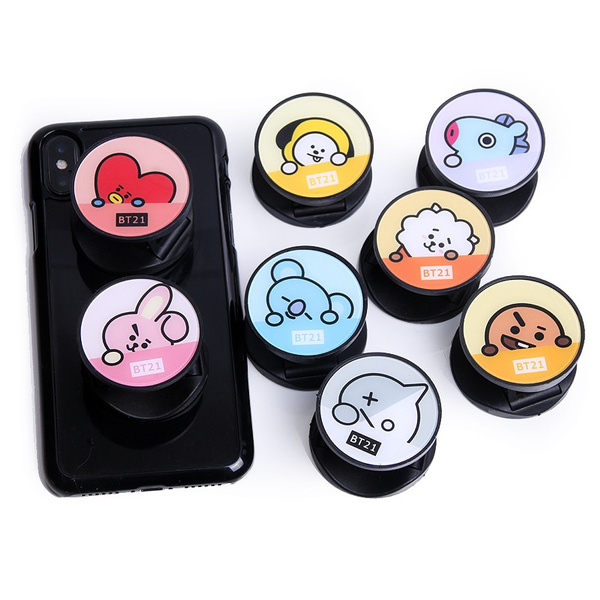 KPOP Fashion BTS Bulletproof Youth League BT21 Crystal Surface Mobile ...