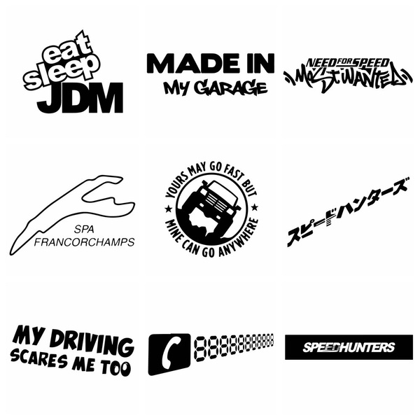 JDM Pattern Car sticker Auto Japanese For Truck Body Side Door Graphic ...