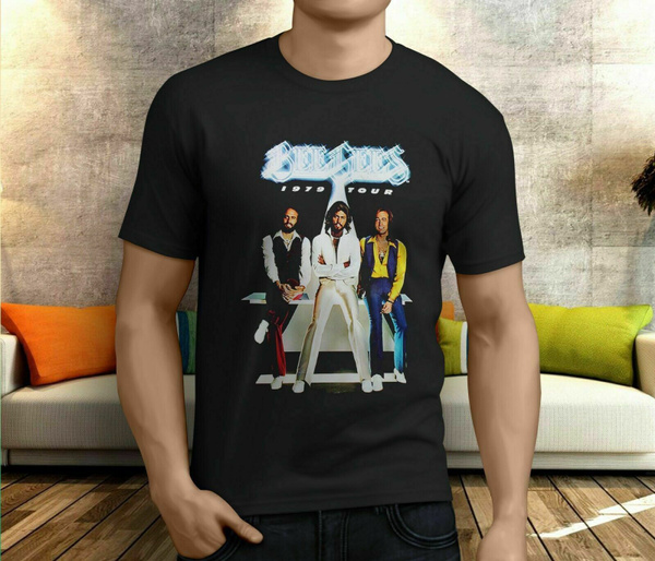 BEE GEES Tour Classic Pop Rock Trio Andy Gibb Black Men T-shirt | Wish