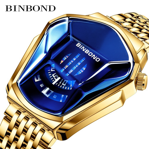 New Fashion Cool Mens Watches Top Brand Luxury Quartz Gold Wristwatch ...