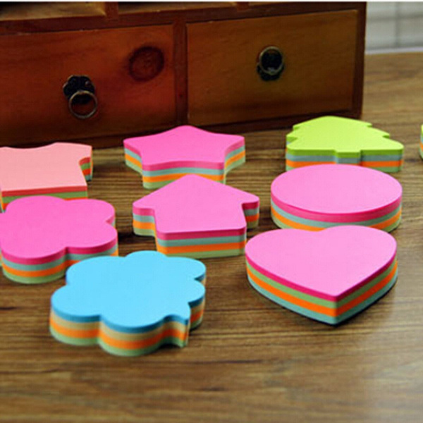 100 sheets of paper Multicolor Cute Sticker Bookmark Sticky Notes Point ...