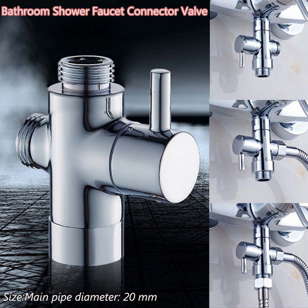 1 Pcs Bathroom Shower Faucet Connector Valve Three-head Four-point ...