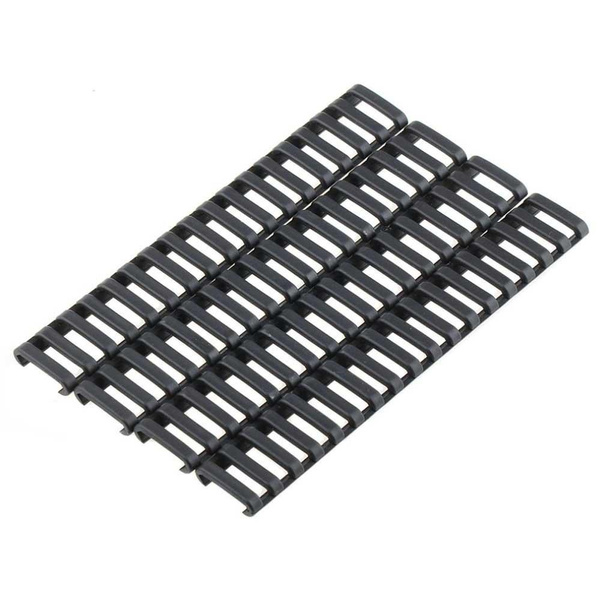4 Pieces Rubber Rail Covers Plastic Fish Bone Ladder Shape For Rifle ...