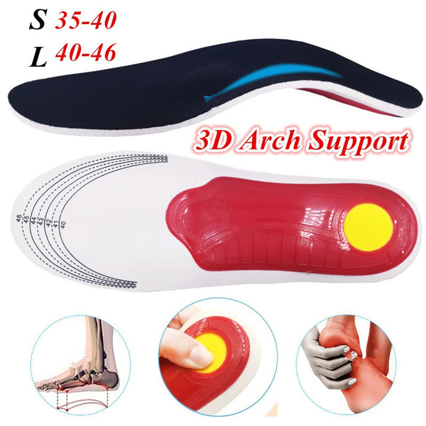 1 Pair 3D EVA Gel High Arch Support Insole Gel Pad Arch Support Flat ...
