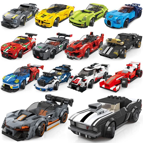 Super Racing Car Building Blocks Mini Model Toys Cars DIY Bricks Kits ...