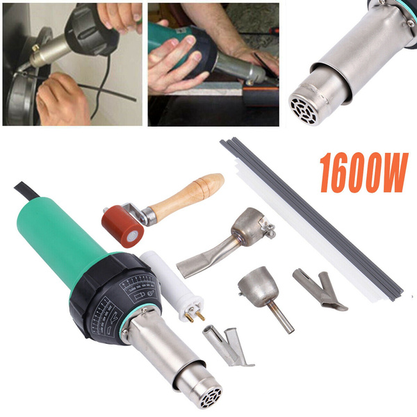 110V/220V Hot Air Torch Plastic Welding Welder 1600W+ 2pcs Speed Nozzle ...