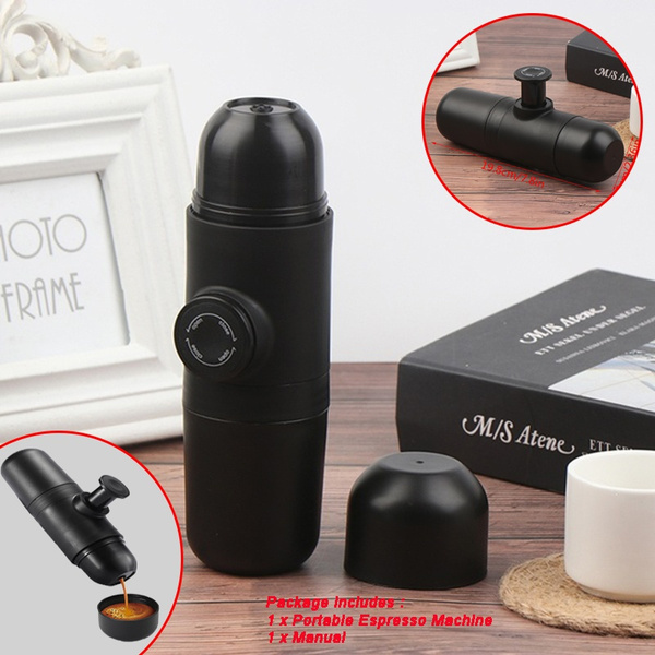Portable Espresso Mini Machine Bar Hand Press Pump American Coffee ...