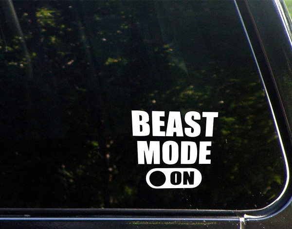 2pcs Diamond Graphics Beast Mode ON Die Cut Decal Bumper Sticker for ...