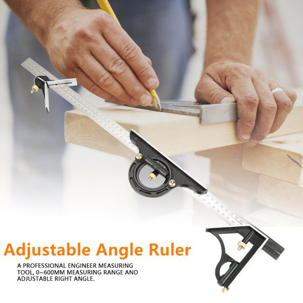 Metal Adjustable Combination Square Right Angle Ruler Engineer ...