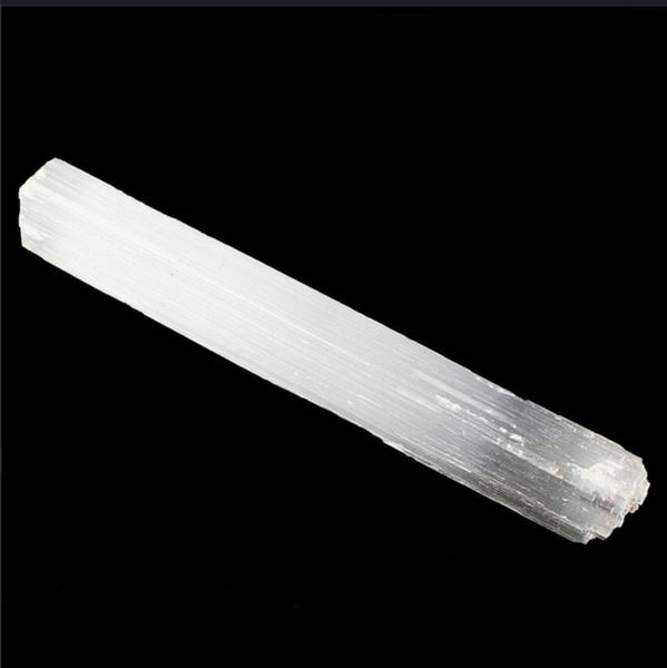 Natural white gypsum stone single crystal column crushed stone natural ...