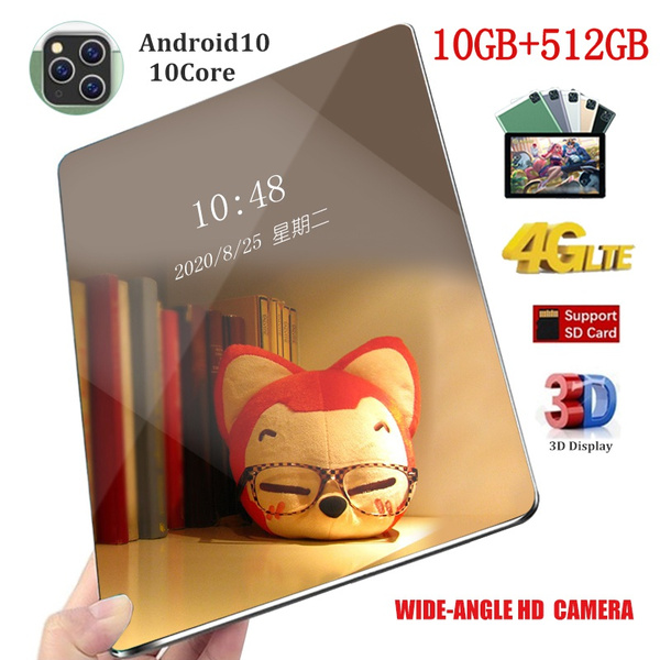 WiFi Tablet PC 10.1 inch touch screen, Android10.0 1920*1080 IPS display, Ten Core 10G+512G ...