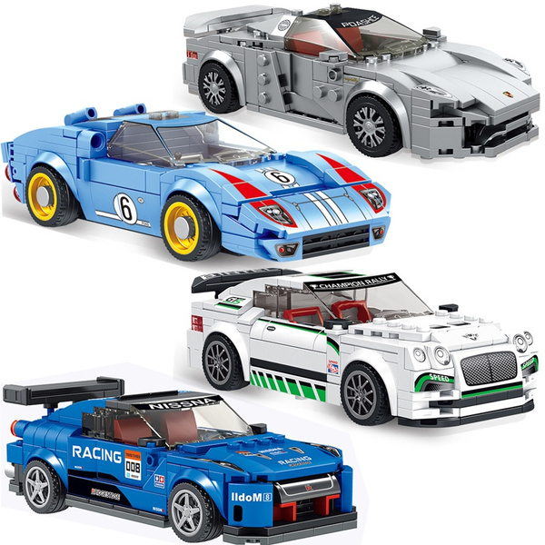 City Vehicle Super Racing Car Building Blocks Speed Champions Model Set ...
