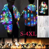 LED Jackets Women Men Luminous Colorful Cool Clothing Dance Unisex ...