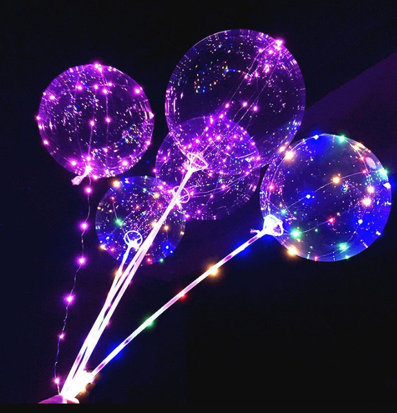 Luminous LED Transparent Round Ballons Wedding Birthday Party ...