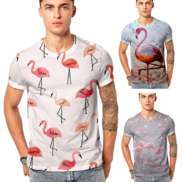2020 Hot Sales Summer Fashion Flamingo Design Men/Women T-shirt ...