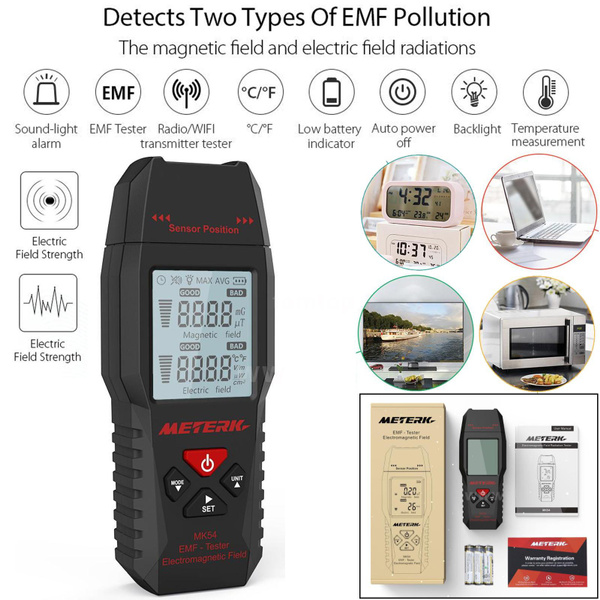 Meterk MK54 EMF Tester Handheld Mini Digital LCD EMF Detector ... Meterk MK54 EMF Tester Handheld Mini Digital LCD EMF Detector ...
