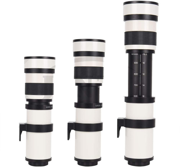 Super 420-800mm f/8.3-16 Telephoto Lens Manual Focus Zoom Lens for ...