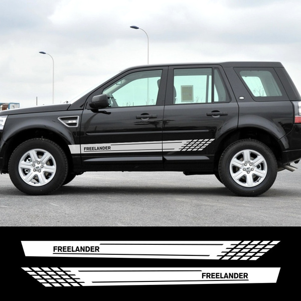 Filme vinílico adesivo para porta de carro, 2 peças, listras, para land ...