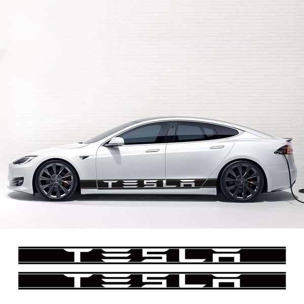 2 pçs decoração do corpo automático envoltórios para tesla modelo 3 s x ...