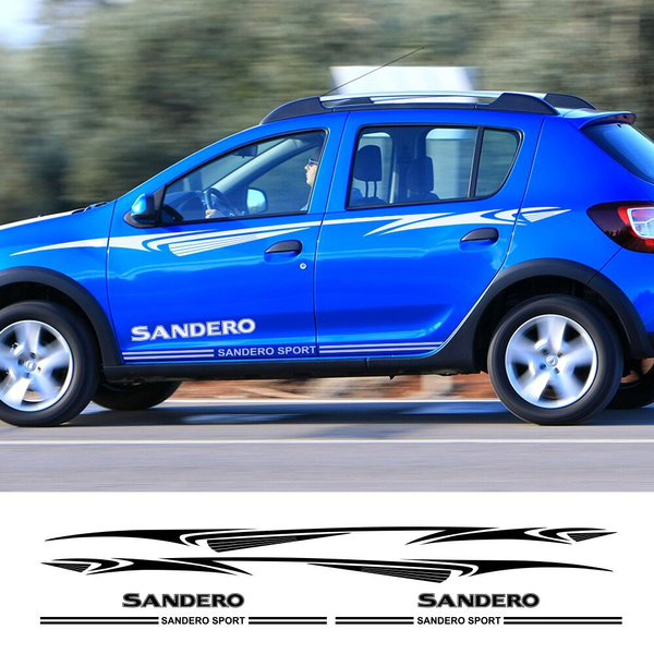 Adesivo de filme vinil para dacia sandero, 2 peças, adesivos de porta ...