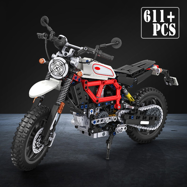 New 611pcs Off Road Motorcycle Building Blocks DIY Bricks Kits Assembly ...