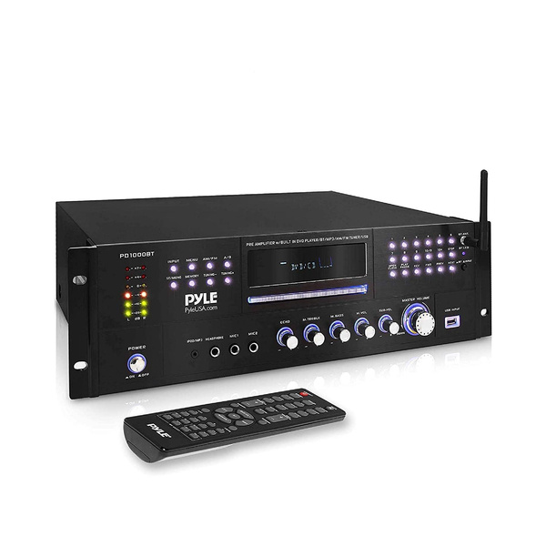 Pyle PD1000BT Bluetooth 4 Channel Home Theater Preamplifier Stereo ...