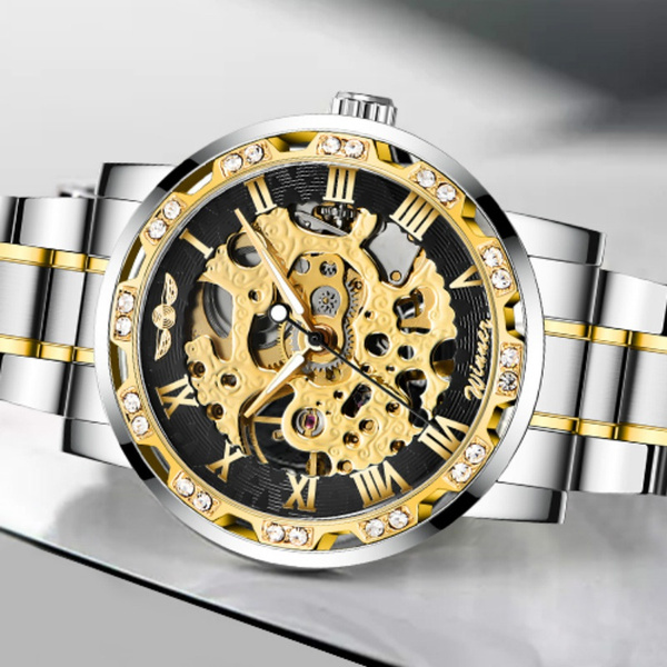 WINNER Herren Mechanische Uhr Herren Automatikuhr Modeuhr Herren ...