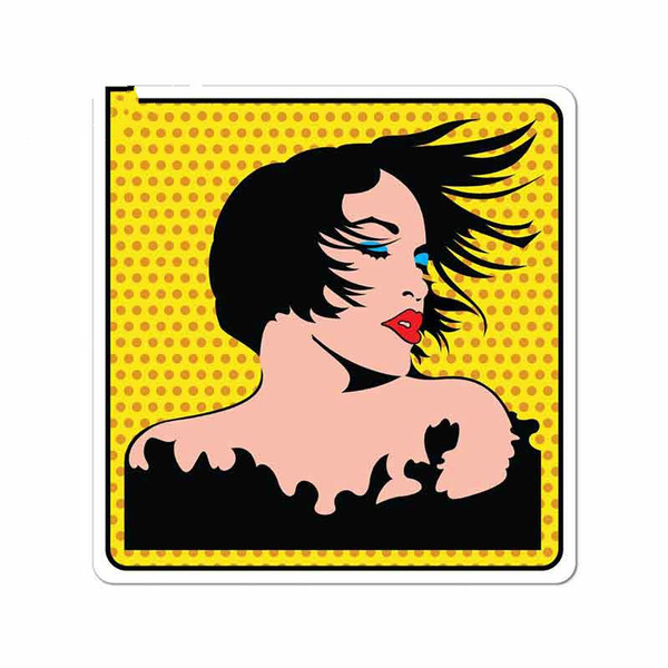 13cm x 12.7cm For Pop Art Pulp Fiction Fine Decal Personality Stickers ...