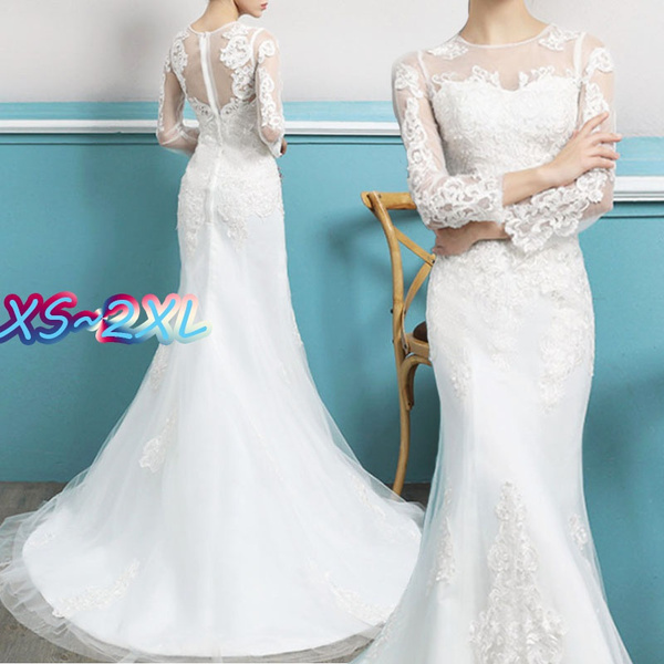 2020 New Red White Lace Wedding Dress Elegant Boat Neck Half Sleeve ...