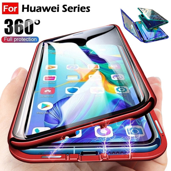 Full Body Magnetic Adsorption Case with Built-in Tempered Glass Screen ...