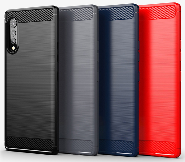 Matte Carbon Fiber TPU Gel Skin Case Slim Cover for LG Velvet Phone LM ...