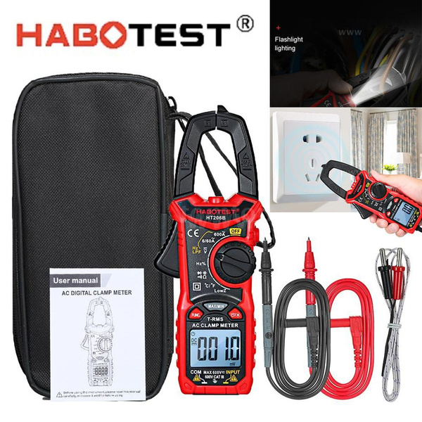 HABOTEST AC/DC Digital Clamp Meter for Measuring AC/DC Voltage , AC/DC ...