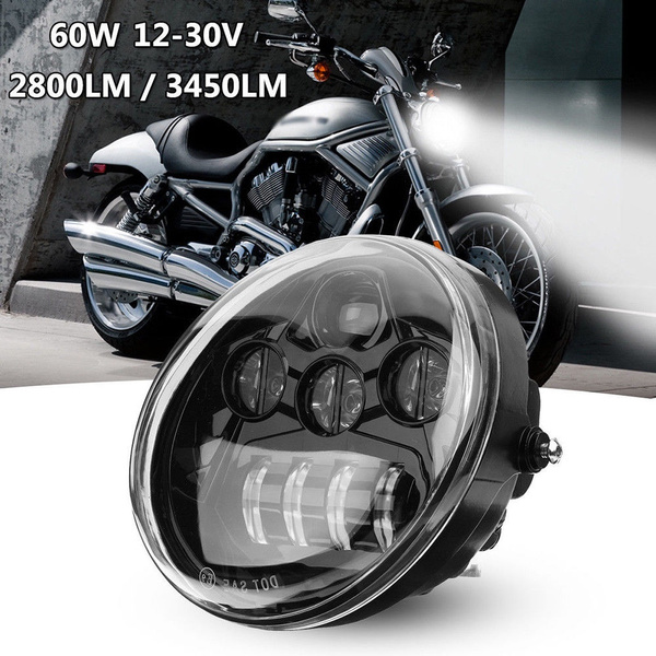 DOT E9 Mark LED Headlight moto For Harley Vrod V Rod V-ROD VRSC VRSCDX ...