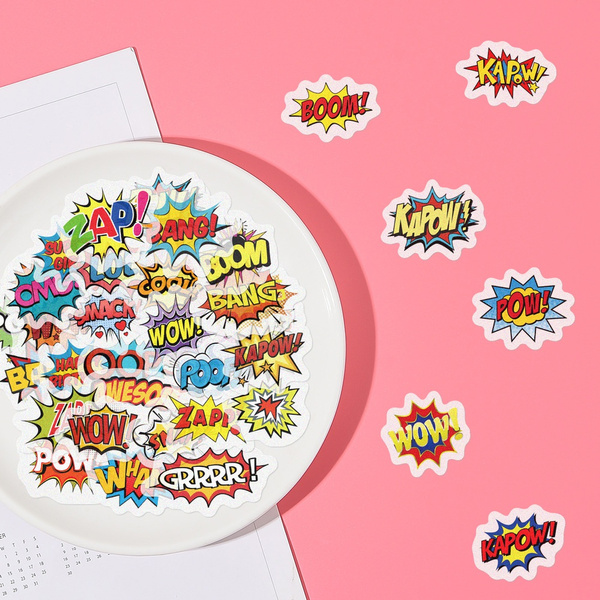 Surprise explosion series stickers English alphabet notebook removable ...