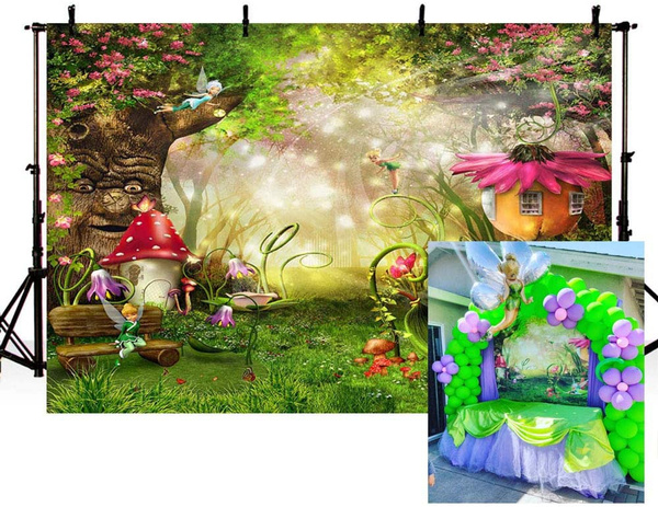 Fairy Tale Birthday Party Decorations Banner Backdrops for Photography ...