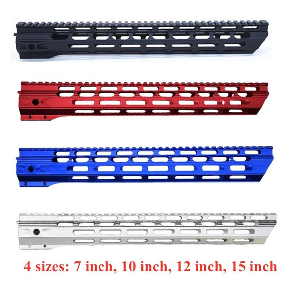 7 10 12 15 Inch AEG M4 M16 AR15 Free Float M-Lock Quad Rail Handguard ...