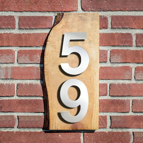 15cm House Number Sign #0-9 Huisnummer Outdoor Silver 6 inch.Door ...