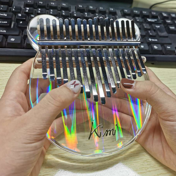 17 key Kalimba Acrylic Thumb Piano 17 Keys Mbira Transparent Keyboard ...