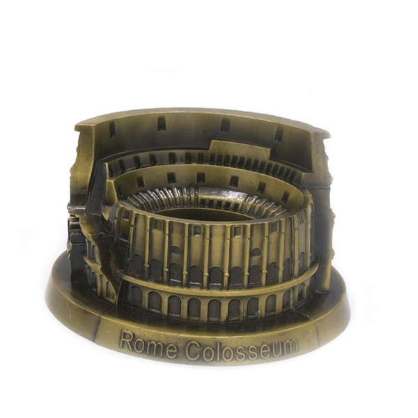 Metal Roman Colosseum Figurine Italian Colosseum Statue Model World ...