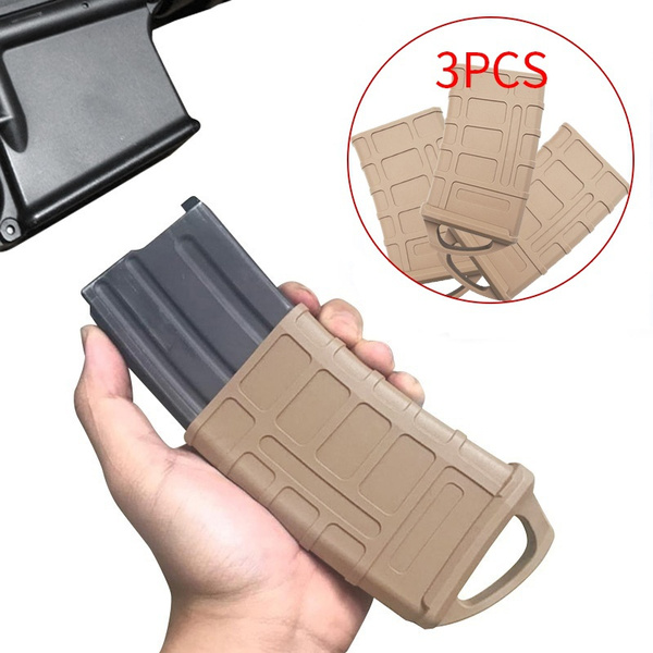 3 pcs Magazine Rubber Holster for 5.56 NATO AR15/M4/M16 Tactical Hang ...