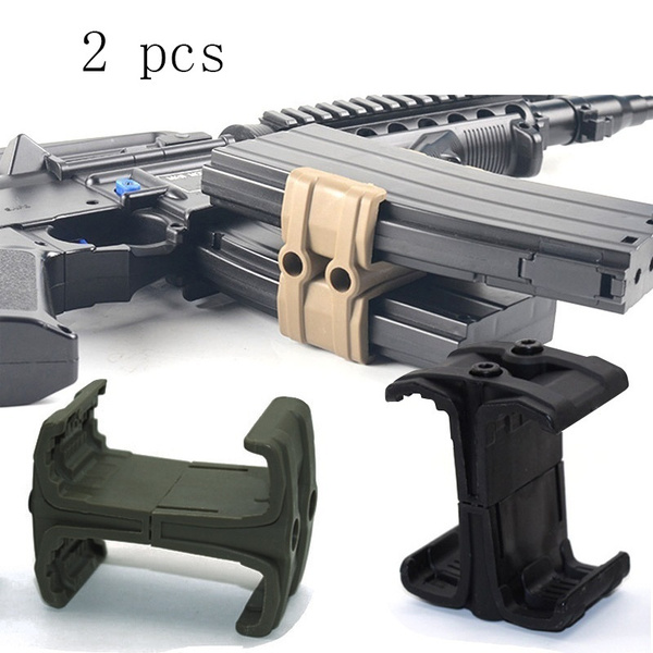 2 pcs Nylon Tactical Rifle GunMagazine Parallel Connector for M4 AR-15 ...