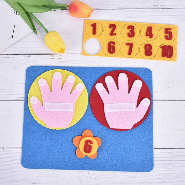 Montessori Mathematical Toy Teaching Aids Hand Shape Intelligence ...