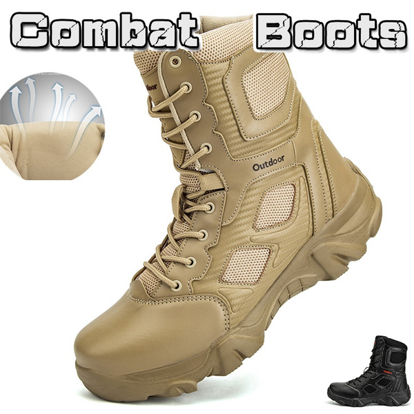 Men's Army Commando Combat Desert Outdoor Hiking Boots Landing Tactical ...