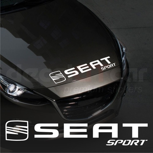 Seat Sport Premium Sticker for Bonnet Decal emblem logo Leon Alhambra ...