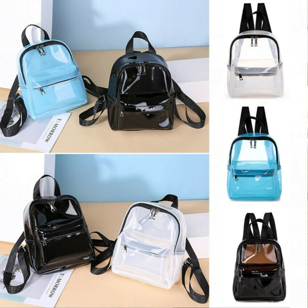 Ultralight Women Travel Mini PVC Transparent Backpack Clear Cute School ...