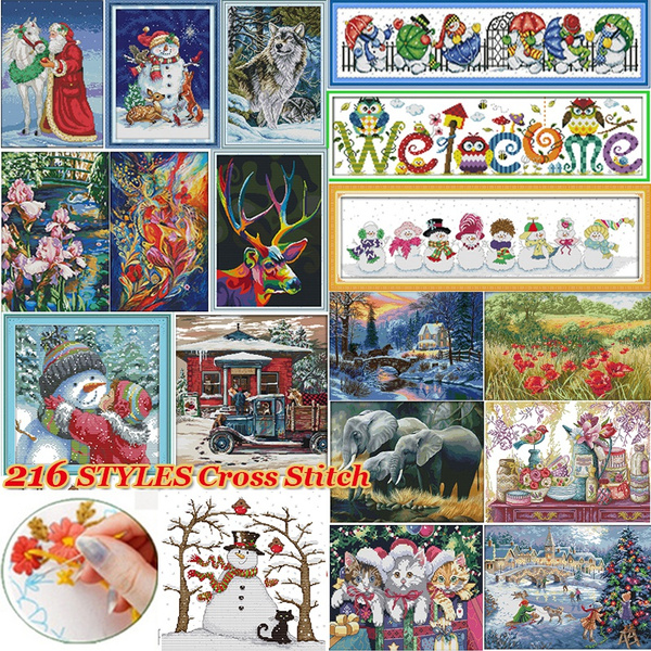 216 STYLES Multi-Color Crafts Handmade European Embroidery Cross Stitch ...