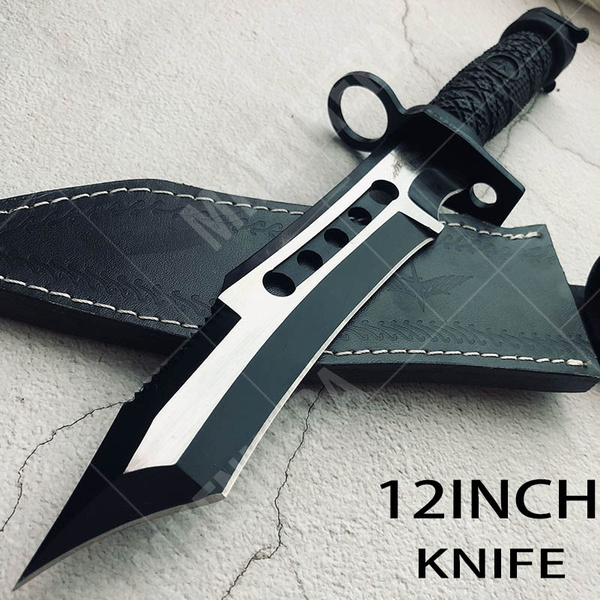 12 Inch High Quality Outdoor Survival Cutting Butcher Knife with Sheath ...