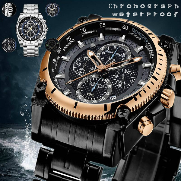 BEN NEVIS Mens Sport Watch Stainless Steel Waterproof Luminous Military ...
