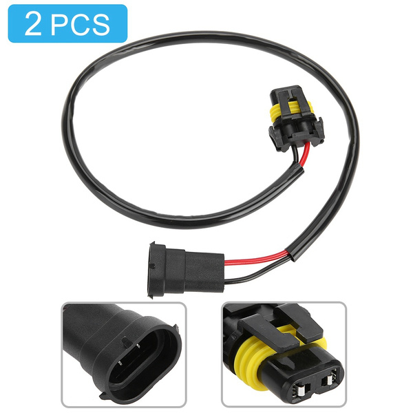 2pcs H11 9006 Headlight Fog Light Conversion Adapter Connector Cable ...